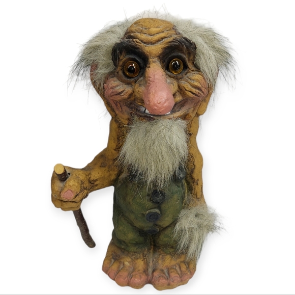 Nyform | Art | Vintage Troll Nyform Norway Old Man Figurine Walking ...